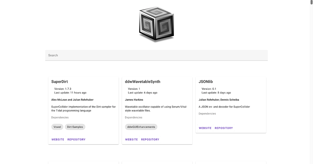 SuperCollider Quarks Web Index - Libraries and Quarks - scsynth